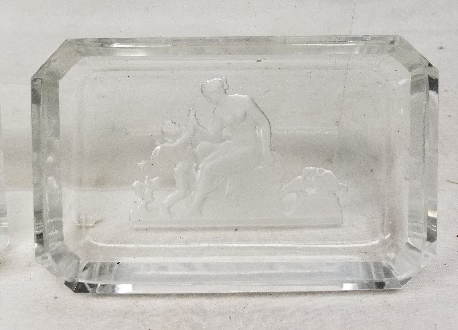 Antique Vintage Pair of Heinrich HOffman Czech Art Glass Engraved ...