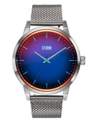 Mens STORM Styro Lazer Blue Watch Blue Dial Silver Strap 47487/LB | eBay UK