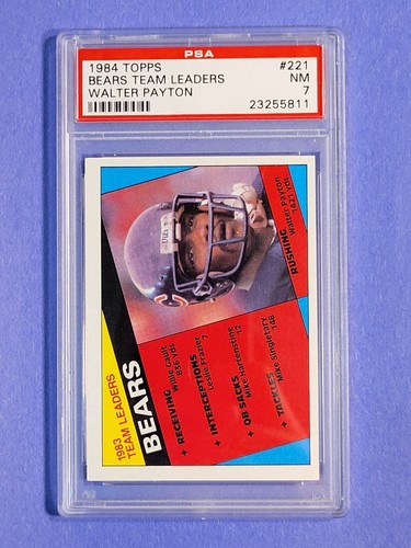 1984 Topps Chicago Bears Team Leaders Card #221 PSA 7 with Walter ...
