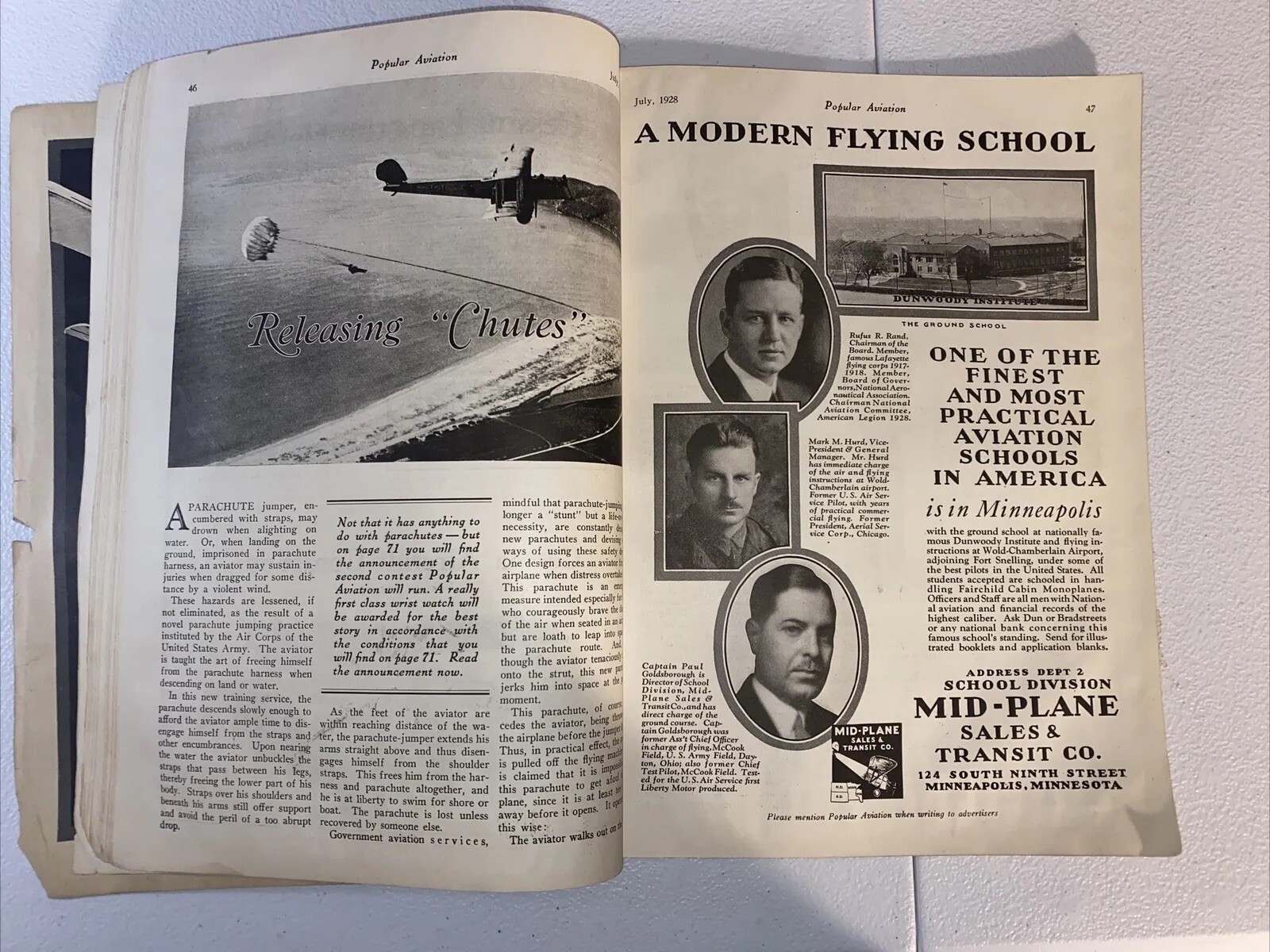 1928 July Popular Aviation Magazine Stewart Rouse Jr. Cover | eBay