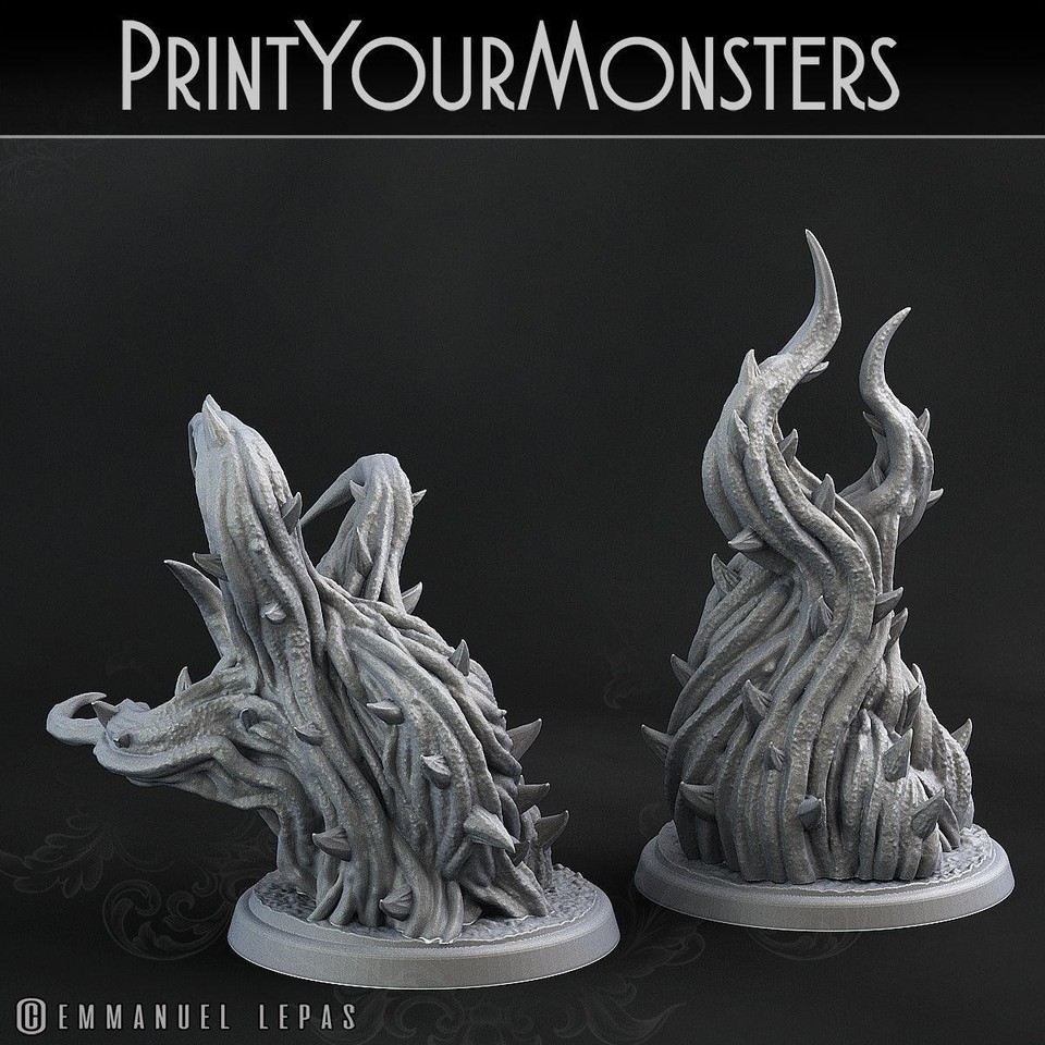 3D Printed Print Your Monsters Whipfang Vines Carniflora Jungle ...