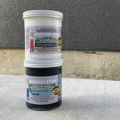 PC-Masonry Epoxy Adhesive Paste, Two-Part Repair, 32 oz in Two Jars ...