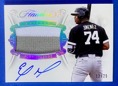 ELOY JIMENEZ ROOKIE PATCH AUTOGRAPH - 2018 Panini FLAWLESS Auto RPA RC ...