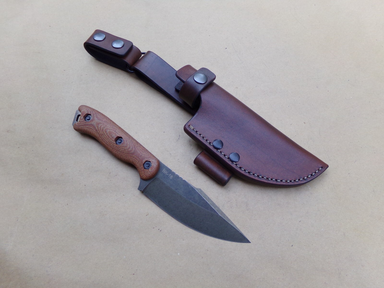 KA BAR BECKER BK18 HARPOON CUSTOM LEATHER SHEATH (SHEATH ONLY) READ ...