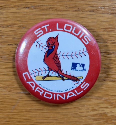 ST. LOUIS CARDINALS - Vintage Baseball Team Logo MLB Badge Pinback Pin ...