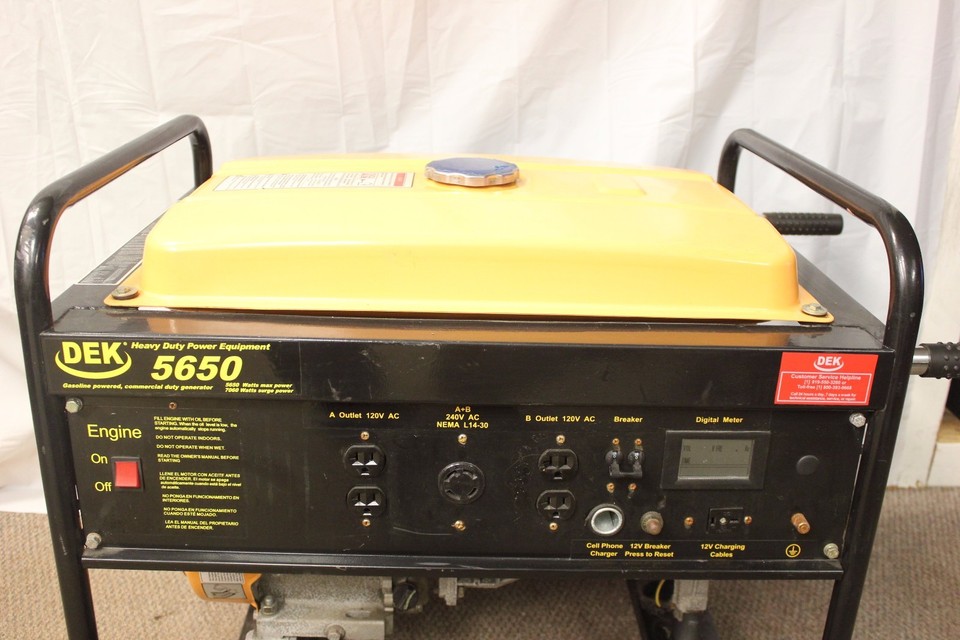 DEK 5650 GAS GENERATOR HEAVY DUTY POWER EQUIPMENT E15253-1 (JOO) CTR ...
