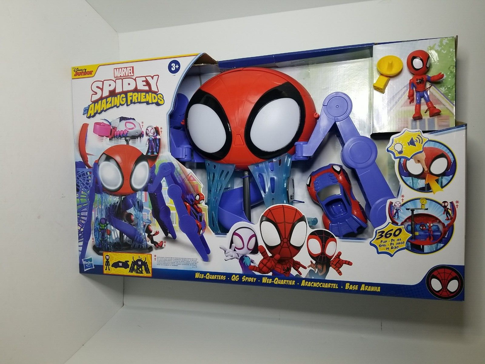 Hasbro Marvel Spidey & His Amazing Friends Web-Quarters Playset Spider ...