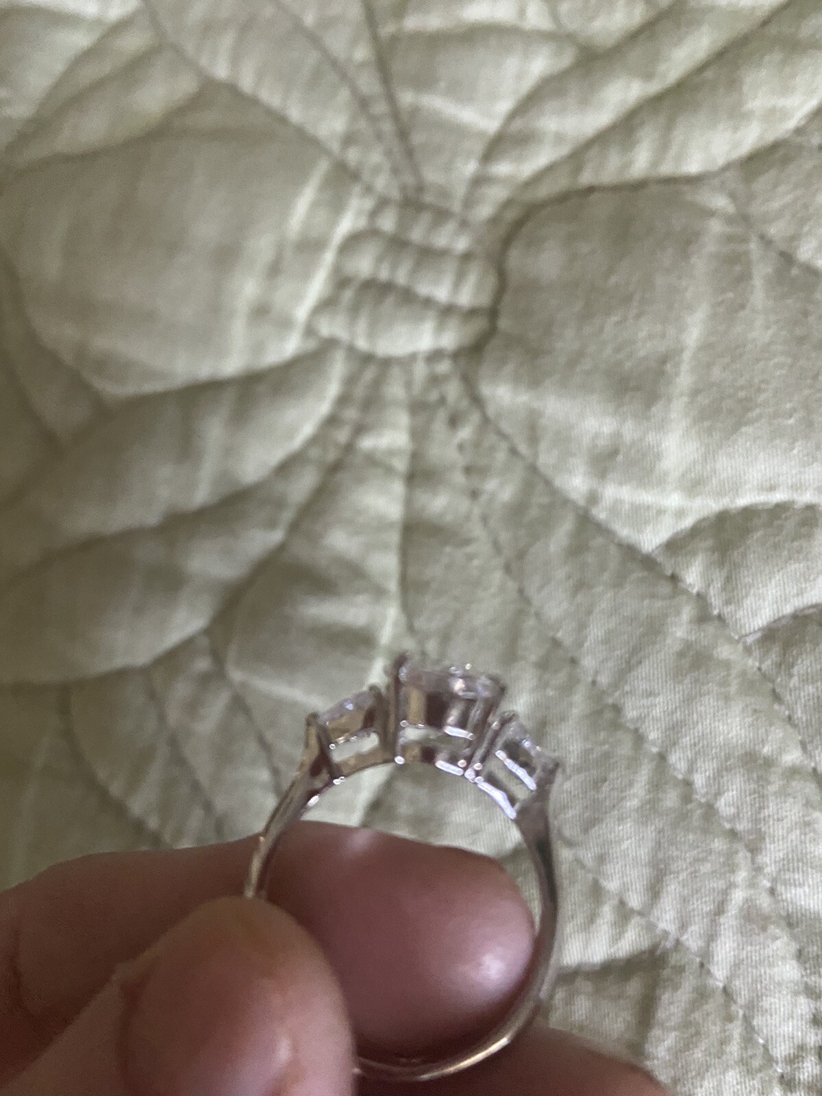 Sterling Silver 3 Stone CZ Ring - Designer Signed RSC 925 - Size 8 | eBay