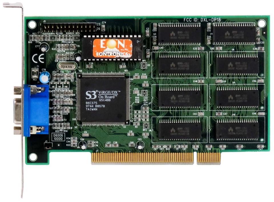 Graphics Card Eontronics S3 Virge/DX 86C375 DXL-DP18 4MB EDO-RAM PCI | eBay
