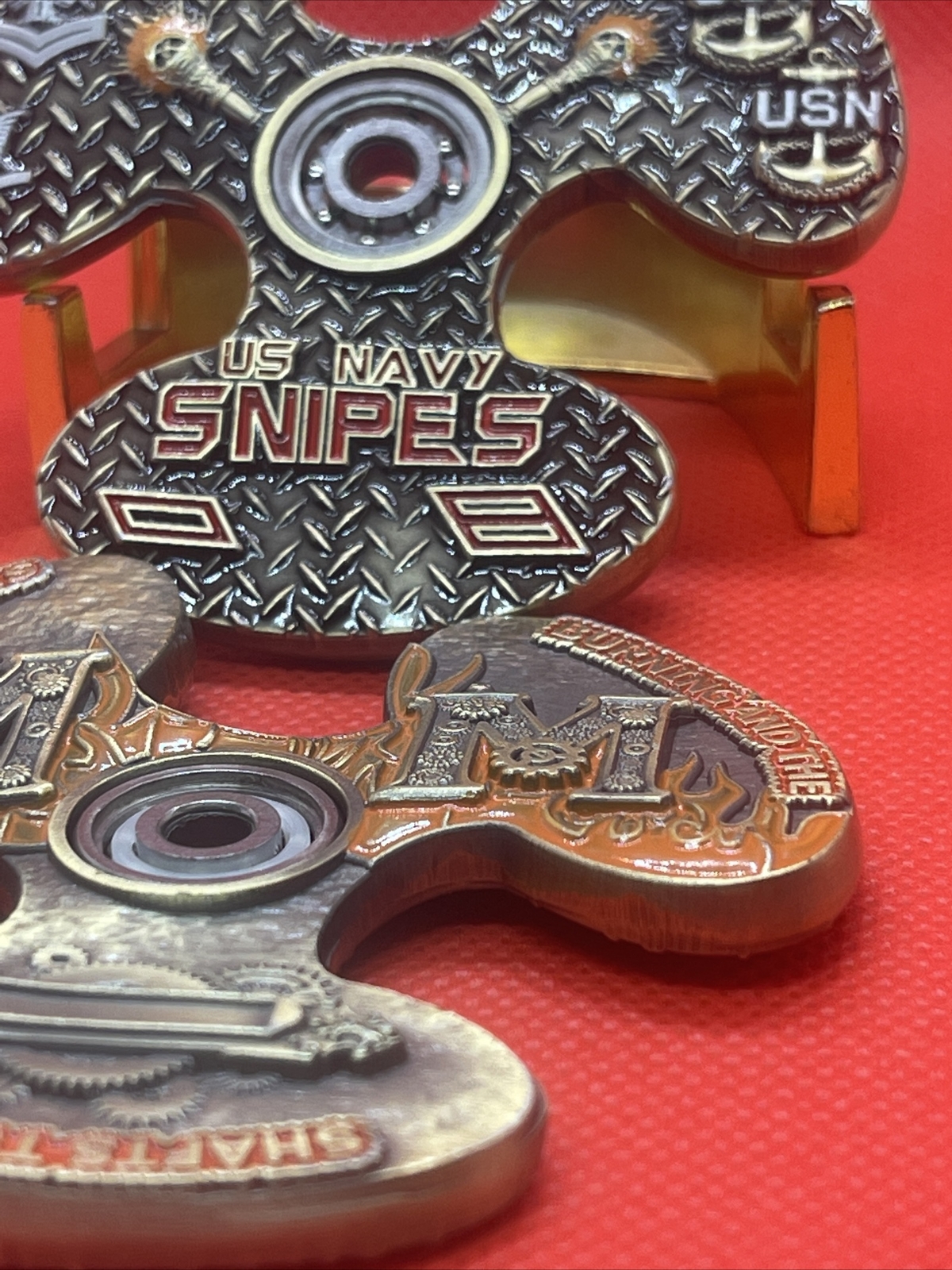 US NAVY MM MACHINIST'S MATE MILITARY 3" SPINNER CHALLENGE COIN “US Navy ...