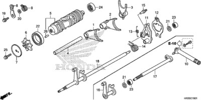 Genuine Honda shiftarm spring 24641HB3004 SUIT TRX420,TRX500 | eBay ...