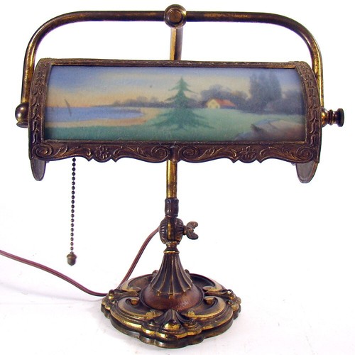 Miller Electric Reverse Painted Piano Lamp - 1920's | eBay