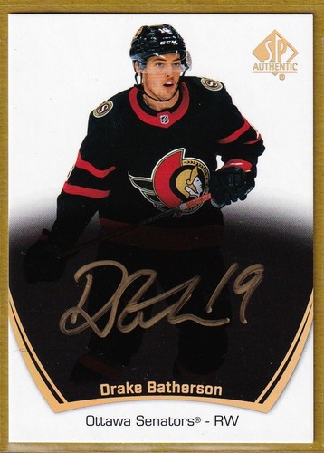 2021-22 SP Authentic Mystery Black Autographs #9 Drake Batherson AUTO ...