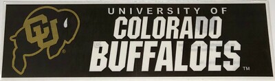 NEW University of Colorado Buffaloes CU Buffs Car Bumper Sticker Large ...