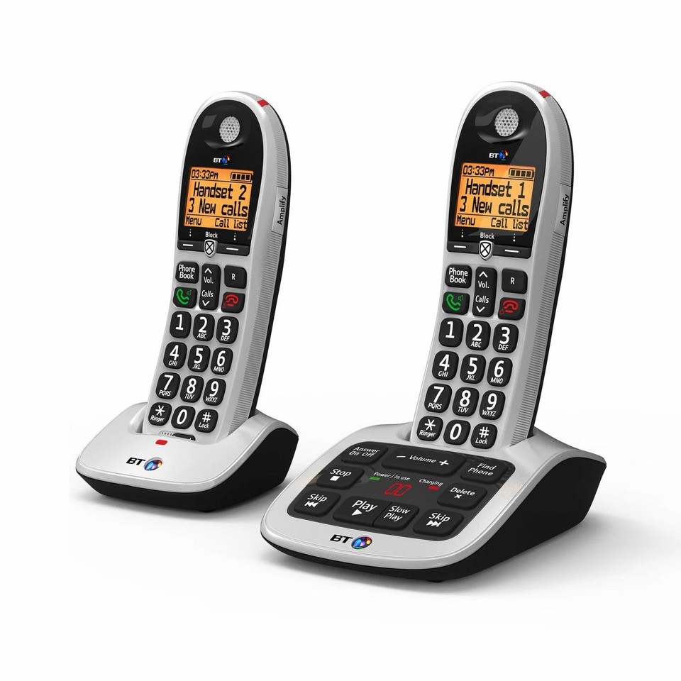 BT 4600 Twin Big Button Digital Cordless Phone With Advanced Call ...
