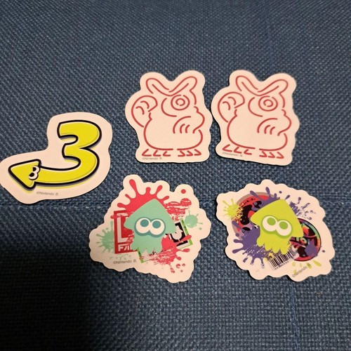 Splatoon 3 Stickers Set of 5 Used, Opened Rare Collectible | eBay