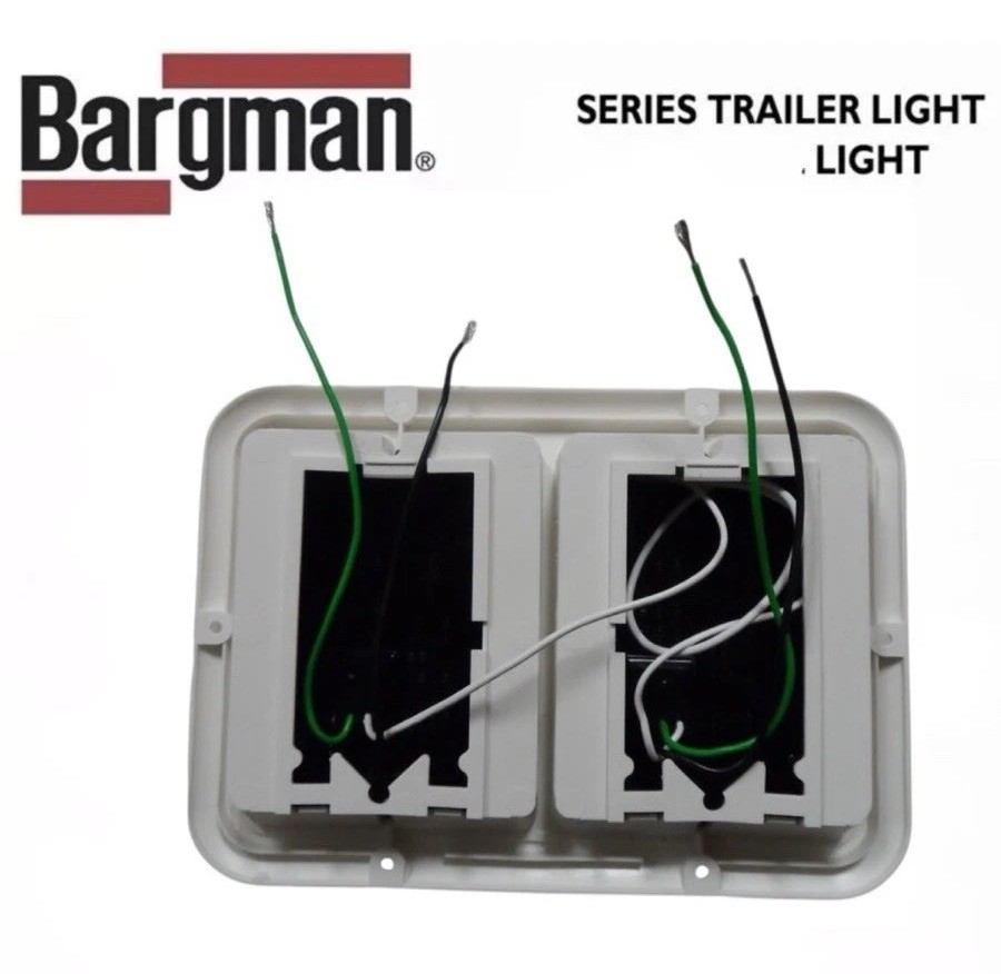 Bargman 84/85/86 Recessed Double LED RV Trailer Tail Light Red Lens ...