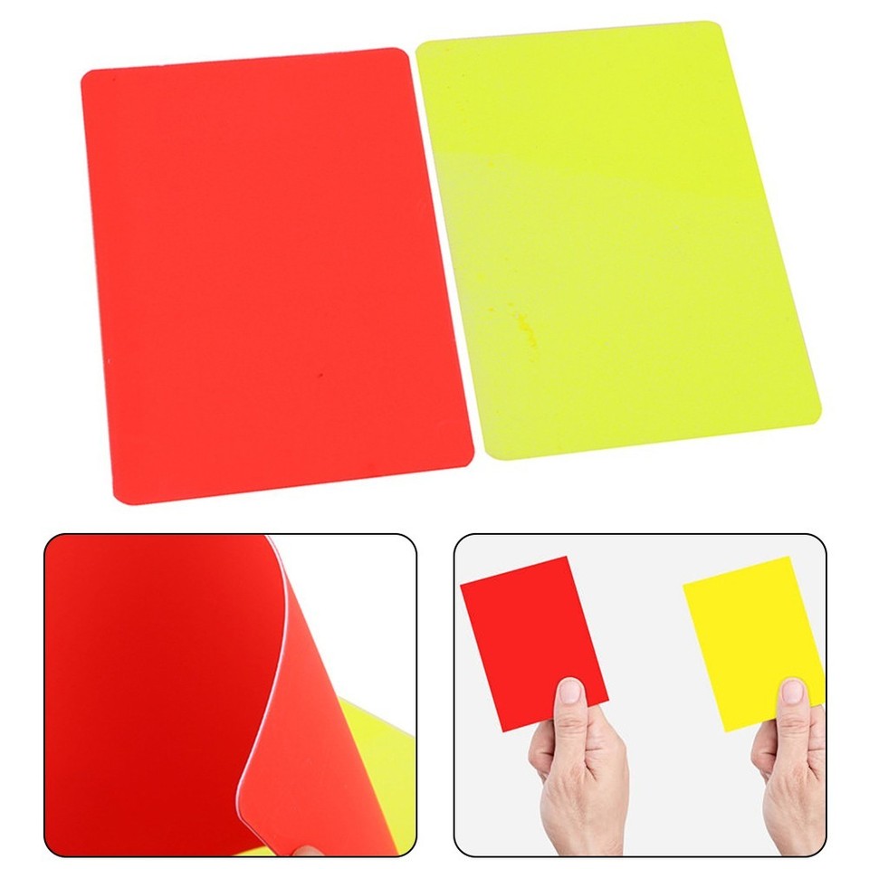 Football Referees Yellow Cards Card Cards Compact Bendable Easy To ...