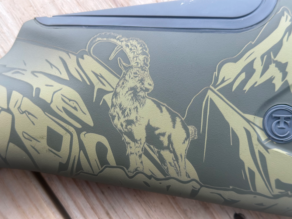 CUSTOM THOMPSON CENTER ENCORE PH OD GRN ENGRAVED IBEX FLEX TECH RIFLE ...