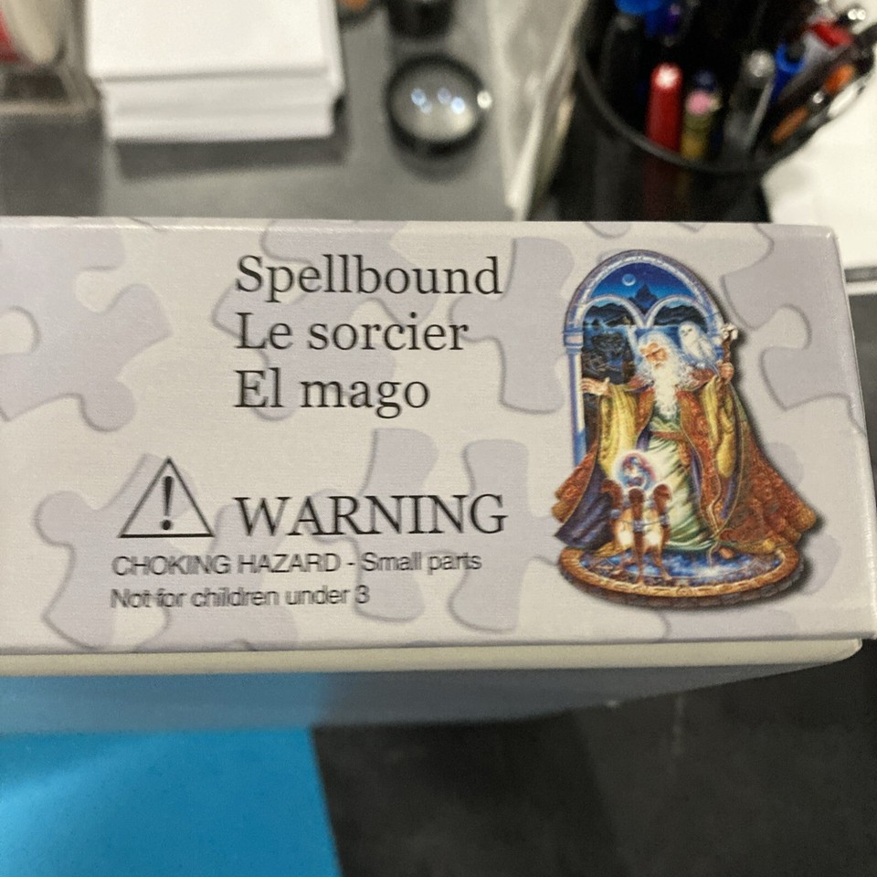 SCHMID 1000 PIECE SHAPED SPELLBOUND MAGIC SORCERER WIZARD OWL PUZZLE ...