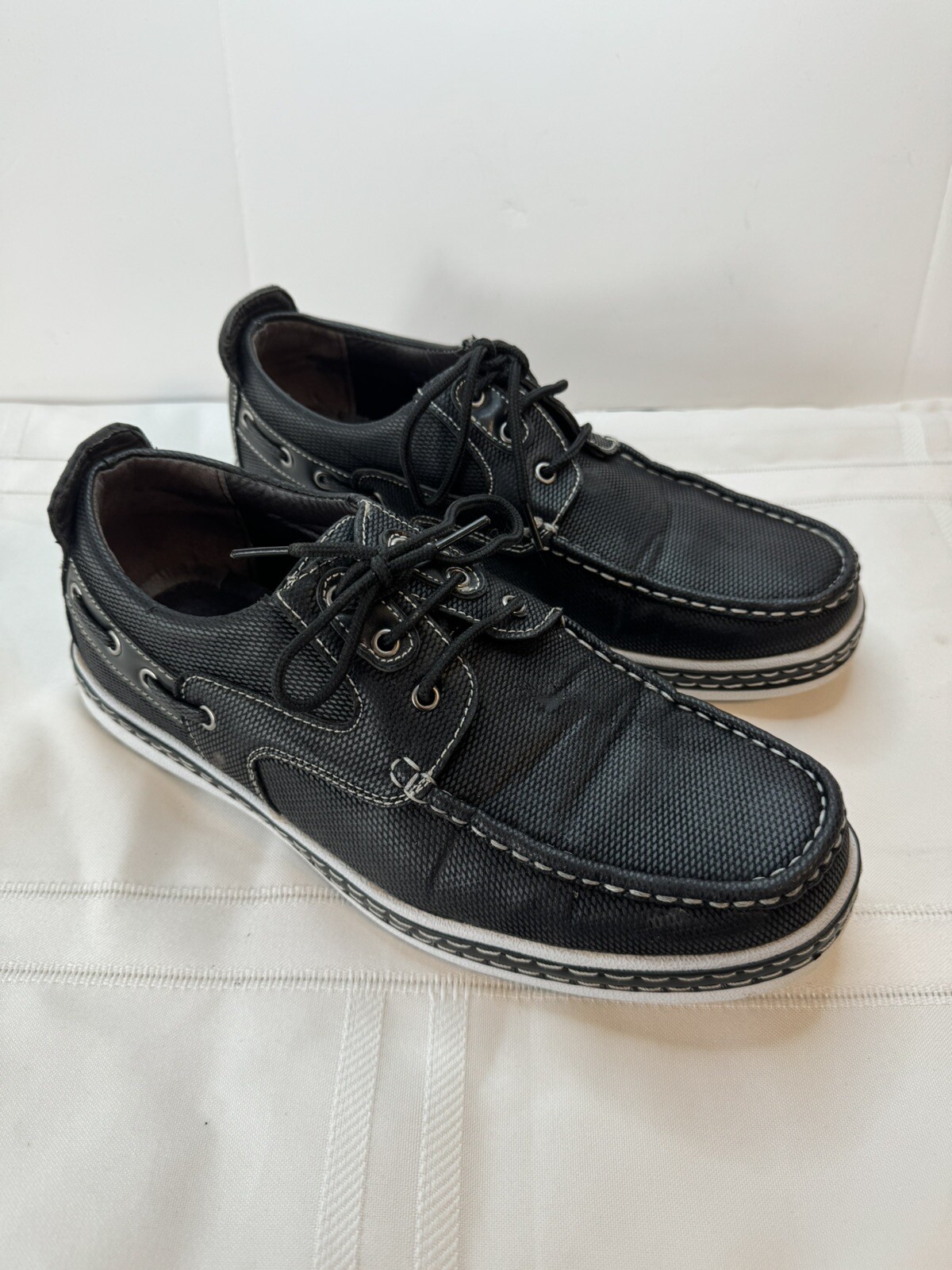Andrew Fezza style number AF-8004k Boat Shoes Black a… - Gem