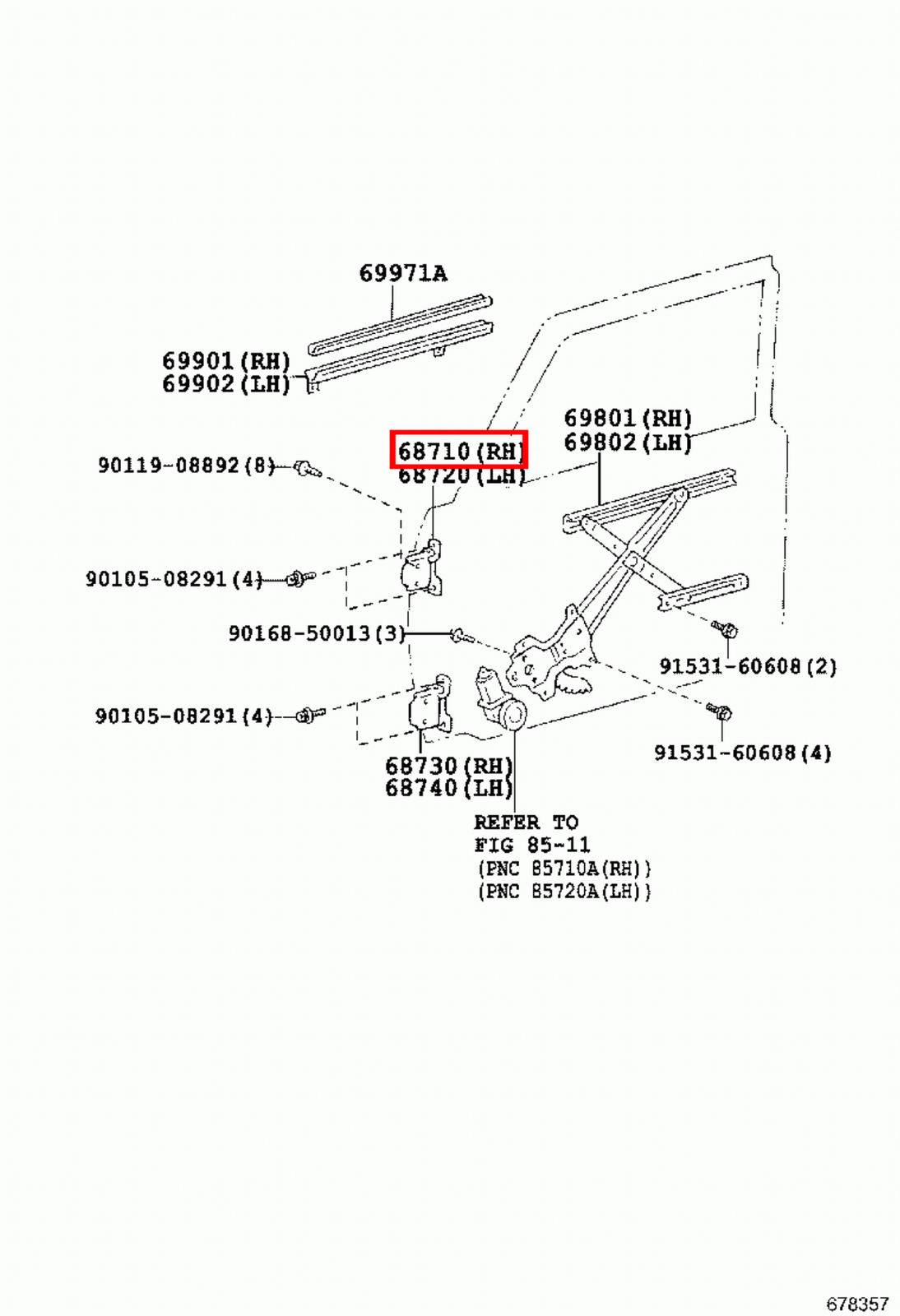 Genuine LandCruiser VDJ78 VDJ76 RJ77 RJ73 RJ70 Upper RH Right Front ...