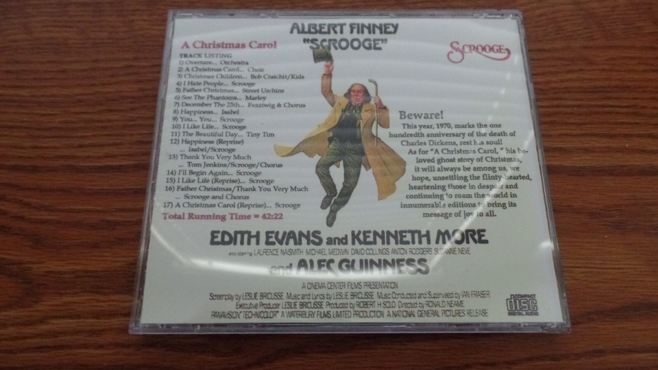 Scrooge Original Motion Picture Soundtrack CD Albert Finney 1970 ...