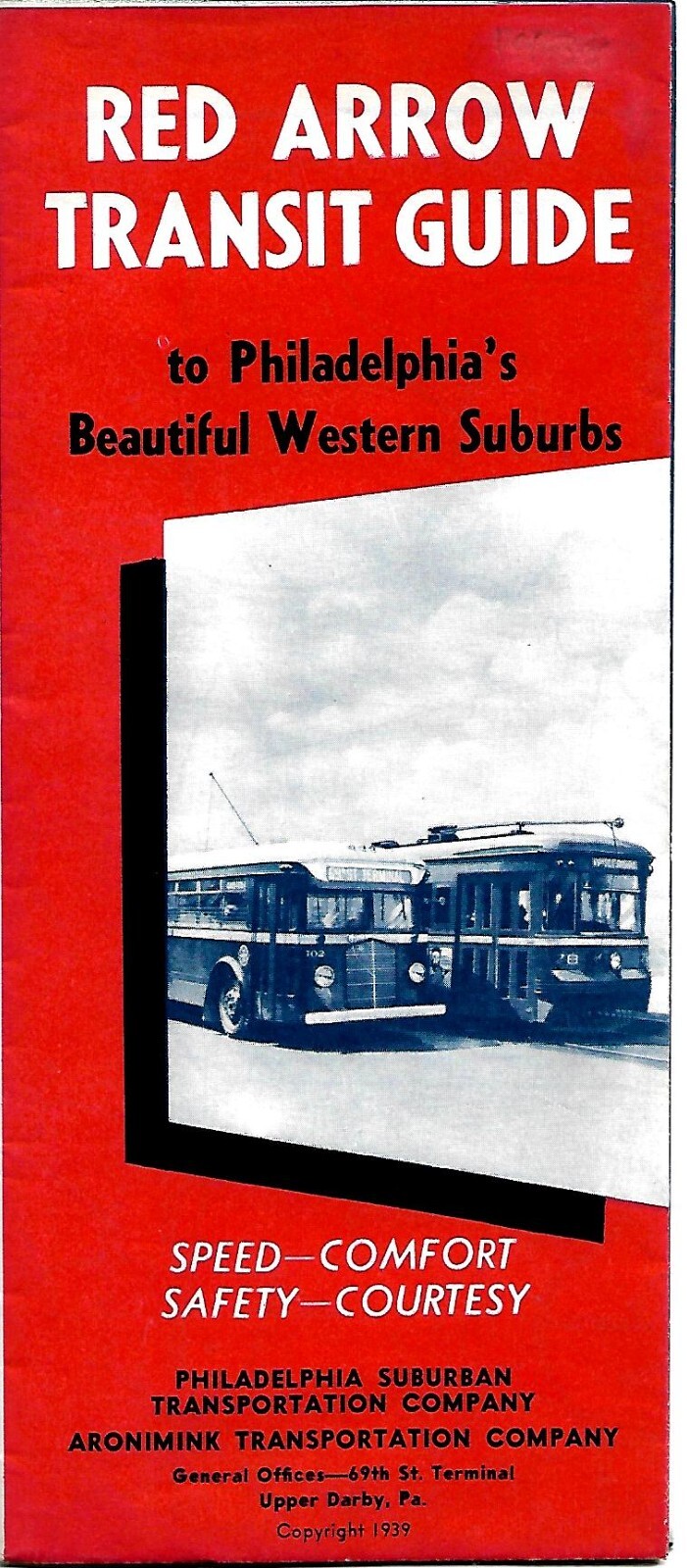 RED ARROW TRANSIT MAP COPYRIGHT 1939, THIS ONE PRINTED DEC. 1941. | eBay