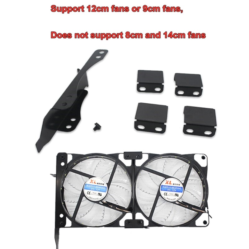 PCI Slot Bracket 1Set Black Slots Fan Mount Rack for Video Card Cooling ...