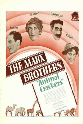 ANIMAL CRACKERS Movie POSTER 27x40 C Marx Brothers Lillian Roth ...