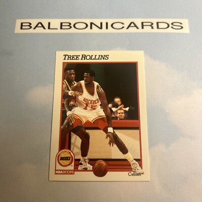 1991-92 Hoops #371 Tree Rollins Houston Rockets NM+ Free Shipping! | eBay