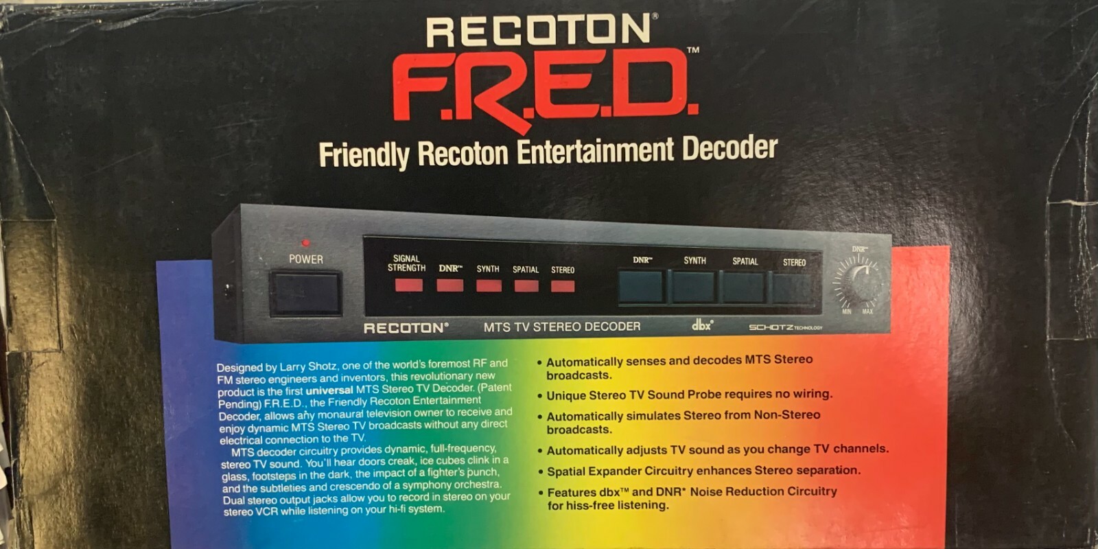 Recoton F.R.E.D MTS TV Stereo Entertainment Decoder New- Vintage Item ...
