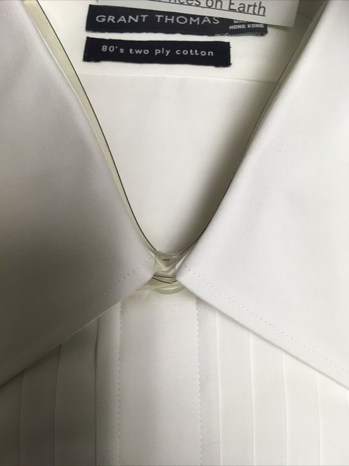 Men's Tuxedo White Shirt With French Cuff Size New in package assorted ...