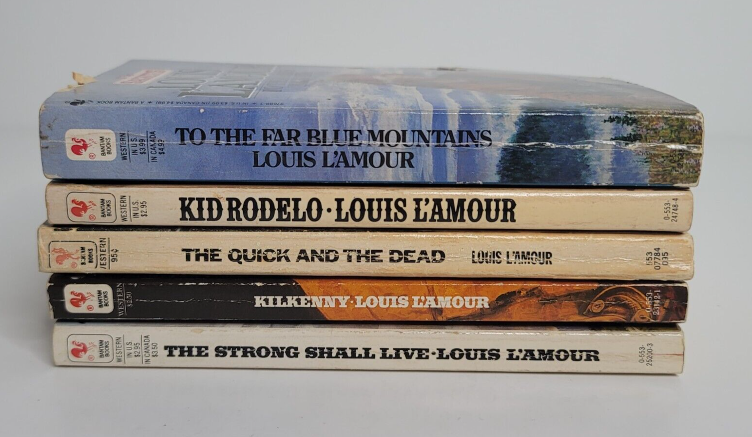 5 Louis L'amour Western Books Lot Vintage Quick and the Dead Kilkenny ...
