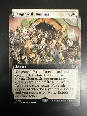 MTG NM Extended Art Tempt with Bunnies BLC #0049 | eBay