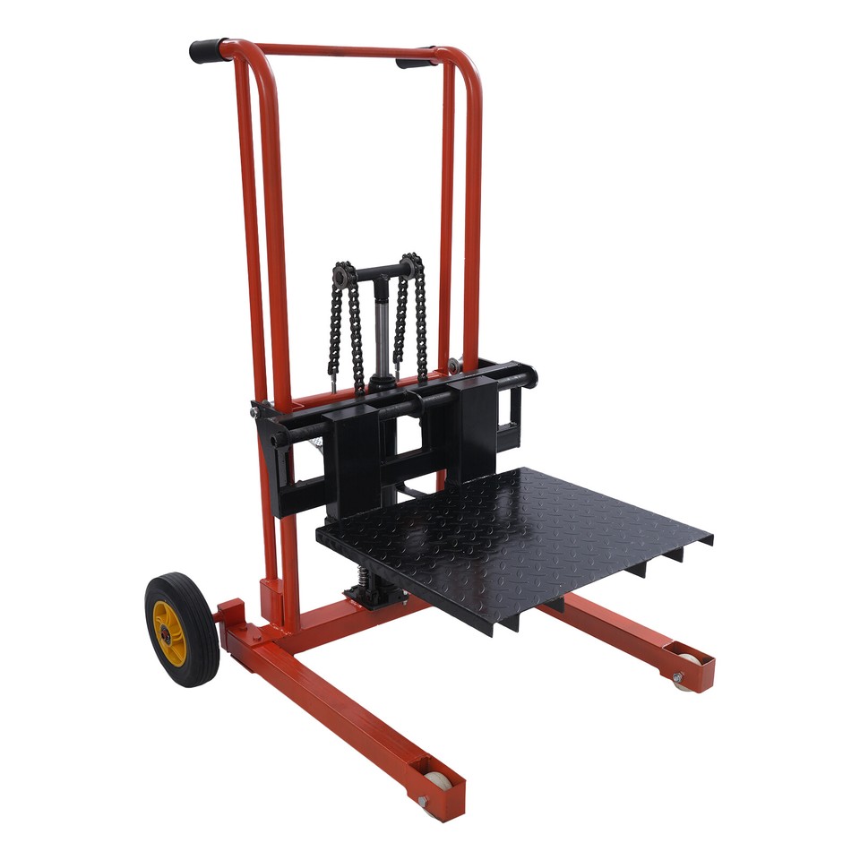 Hydraulic Material Lift 450lbs Winch Stacker Adjustable Pallet Dolly ...
