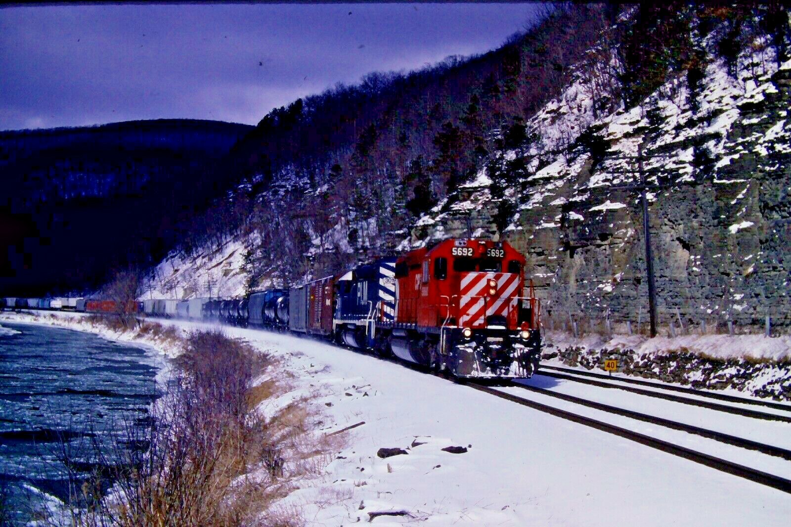 Original Slide Canadian Pacific Diesel Engine #5692 CC#158 | eBay