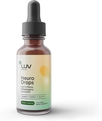 LUV Neuro Drops: Lion'S Mane & Turmeric Adaptogen Mushroom Drops for ...