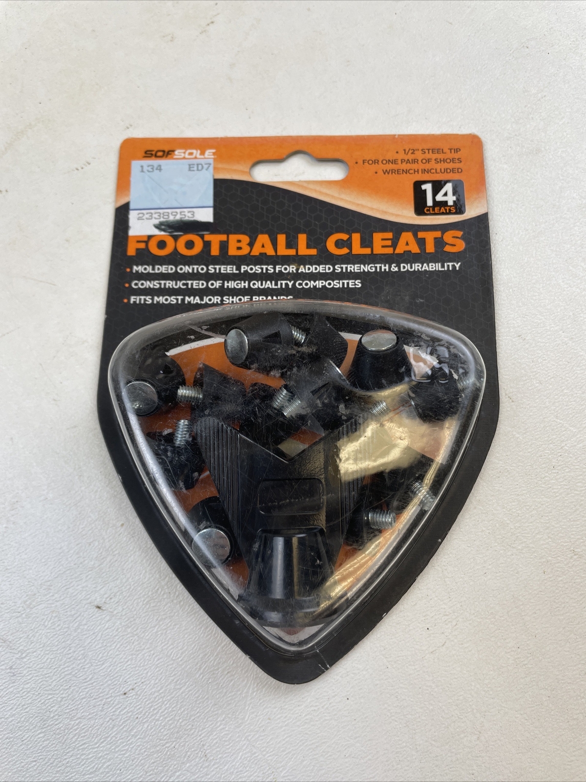Sof Sole FOOTBALL CLEATS - 14 Cleats / 1/2" Black - Wrench Included | eBay