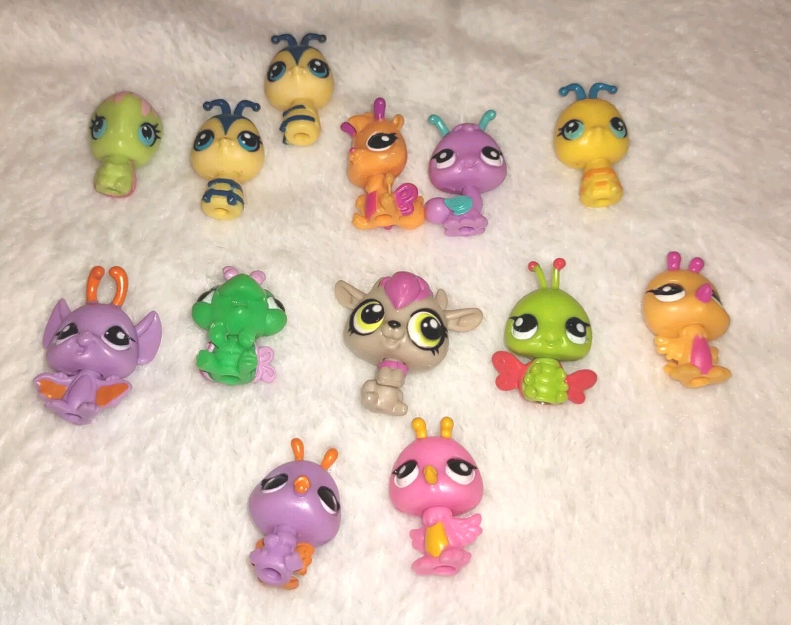 Lot Of 13 Littlest Pet Shop LPS Bat Caterpillar Bird Squirrel Turtle (2 ...