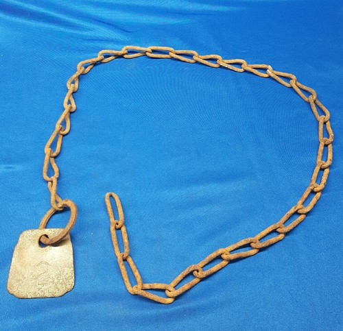Vintage Hasco Brass no. 2 Pet Cow TAG and CHAIN Dairy Farm Animal Wall ...