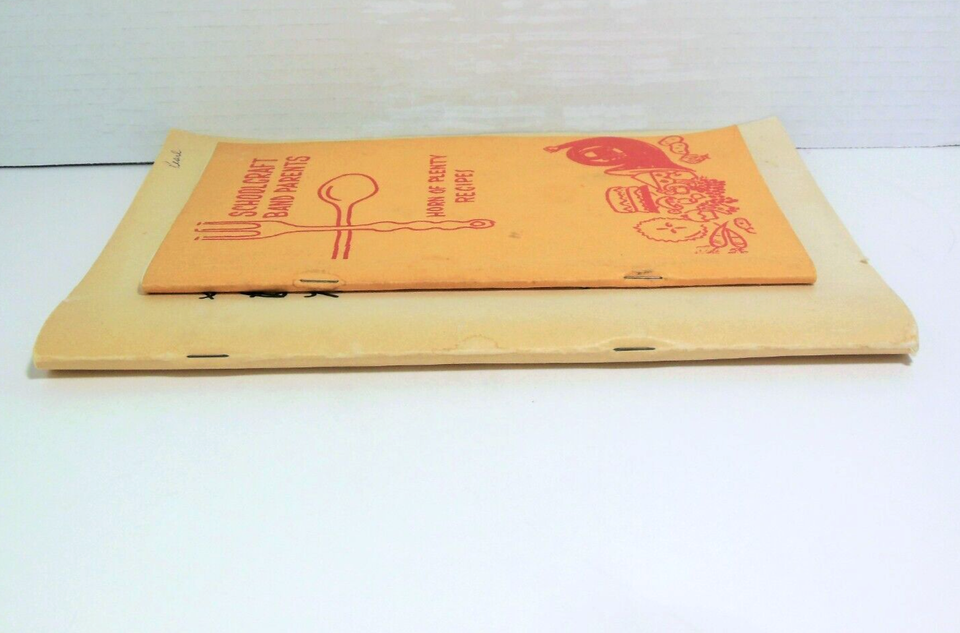 LOT Schoolcraft Michigan Band Parents Cookbook I 1963 AND II 1972 Free ...