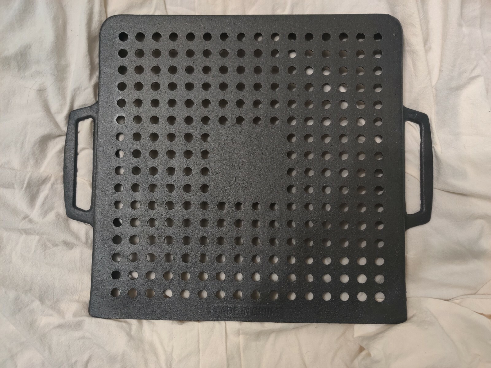 Parini cast iron square grill griddle 11.5" square, 11.5"x 15" with ...