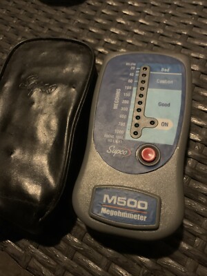 SUPCO M-500 Megohmmeter Volts DC Tester In Carrying Case Capacitor ...