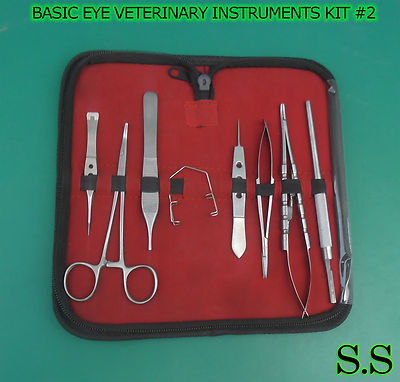 8 PC O.R GRADE BASIC EYE VETERINARY MICRO SURGICAL OPHTHALMIC ...