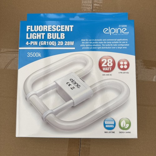 28W FLUORESCENT LIGHT BULB 4 PIN ENERGY SAVING SLIM LAMP TUBE 2D HOME ...