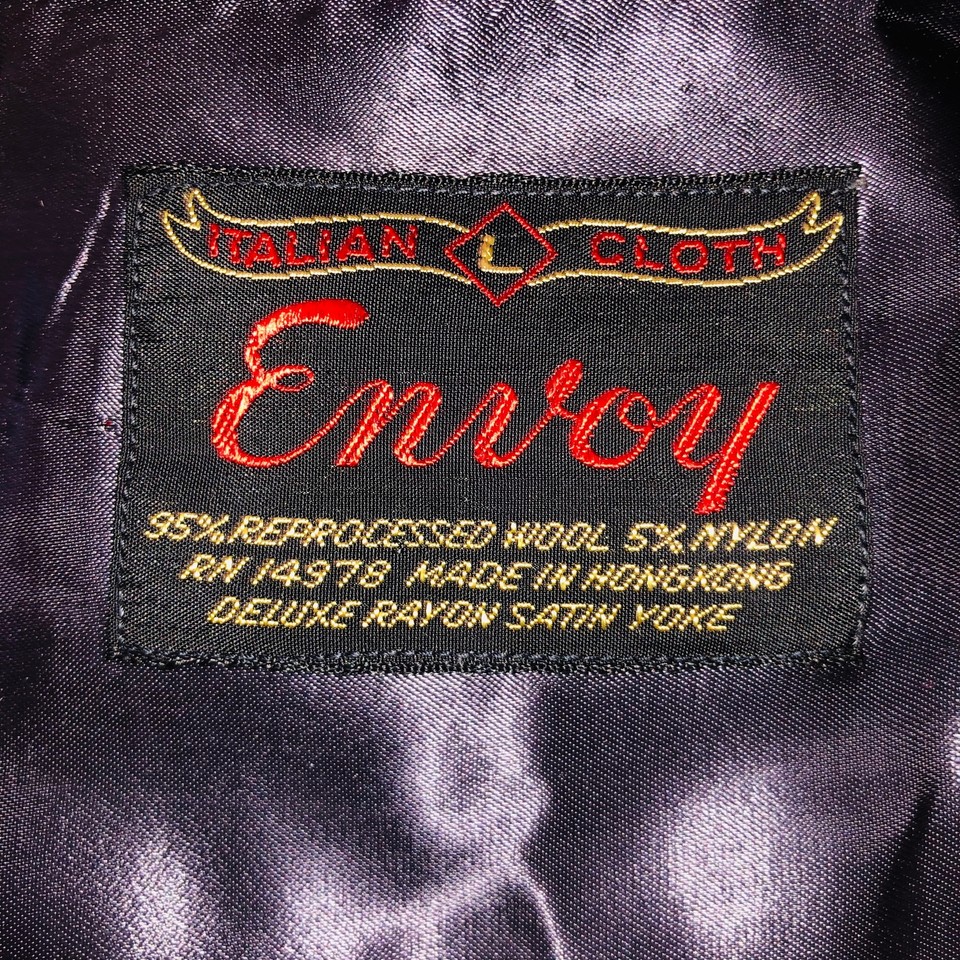 Vintage Envoy Mens Shirt SZ L Red Black Plaid Long Sleeve Button Down ...