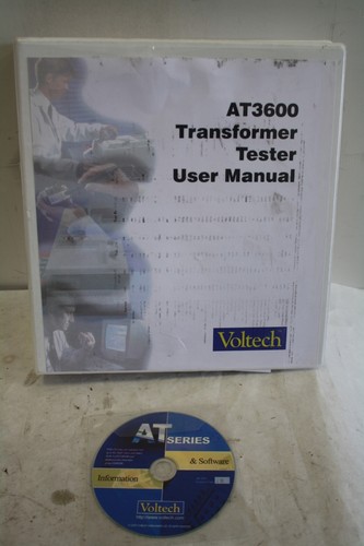 VOLTECH AT3600 TRANSFORMER TESTER MANUAL / DISC | eBay