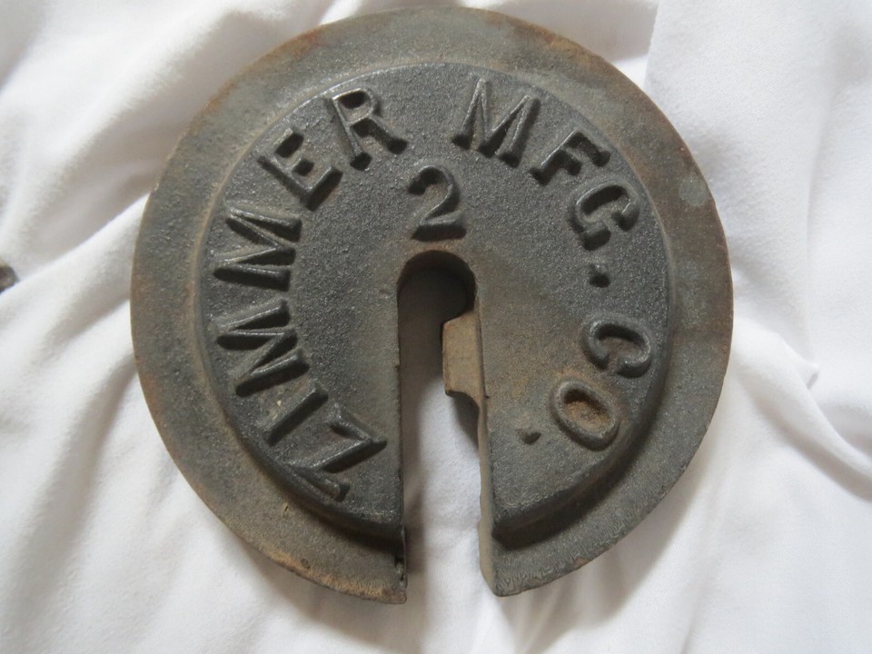 Zimmer Slotted Cast Iron Calibration Weight Hook + 1 - 2 lb. and 2 - 1 ...