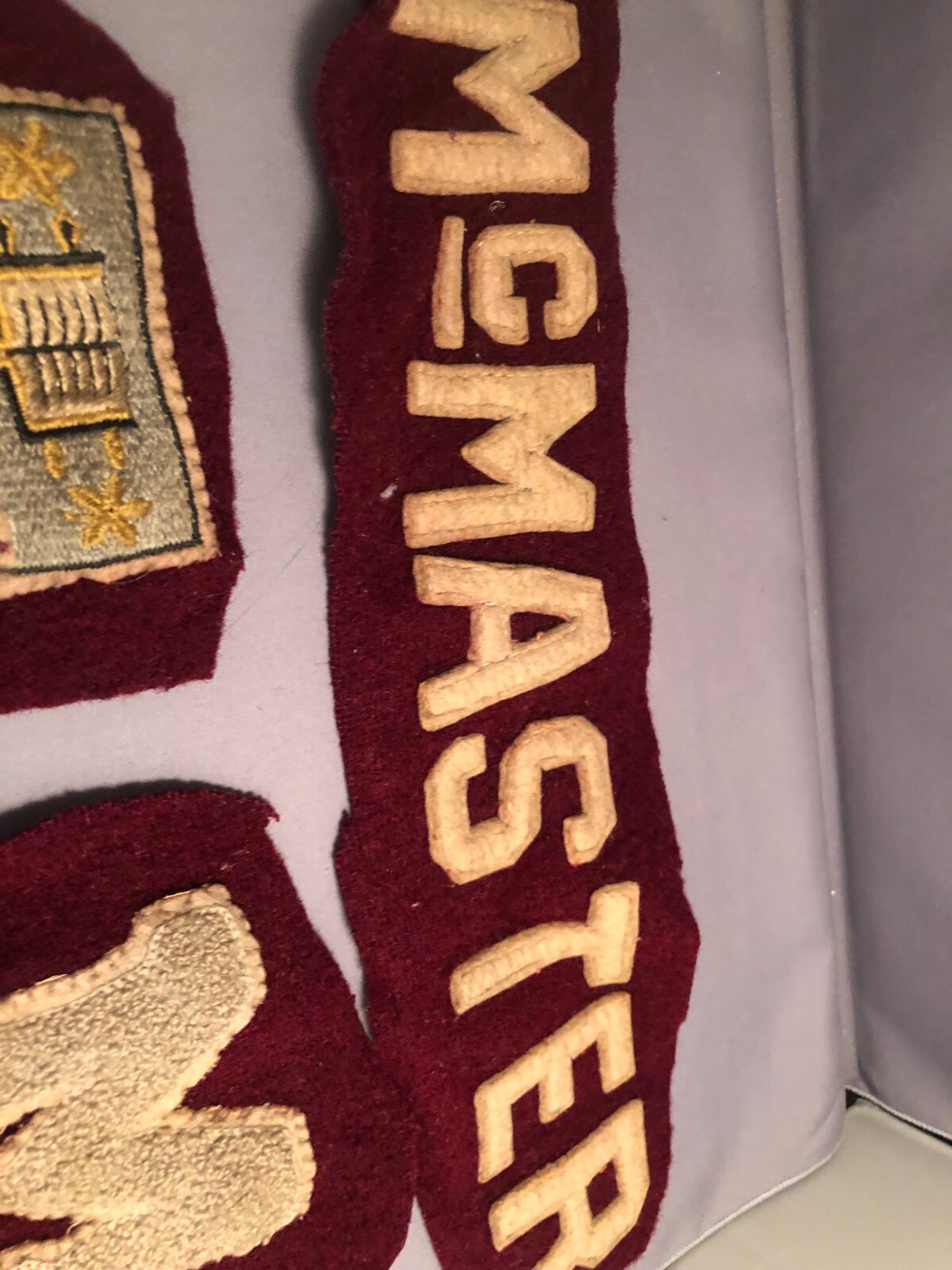 Vintage Mcmaster university lettermail jacket patches Swimming 1949/ ...